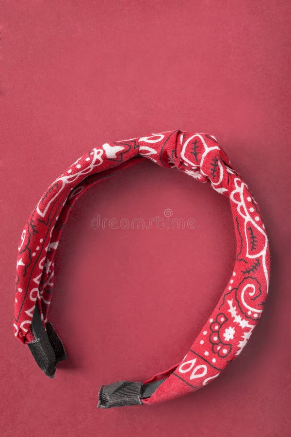 Hair Band on Red Background Stock Image - Image of hair, cotton: 254987591