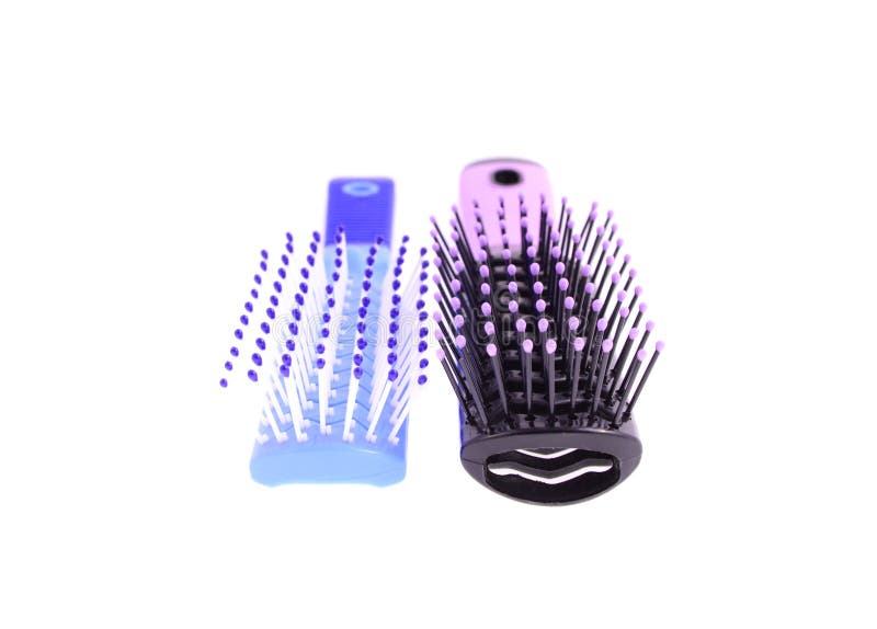 Hair Brush Isolated on White Background Stock Image - Image of ...