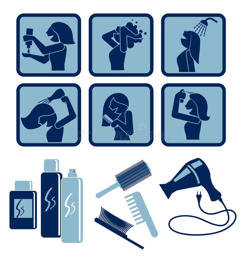 Hair care stock vector. Illustration of hair, comb, cosmetics - 29892748