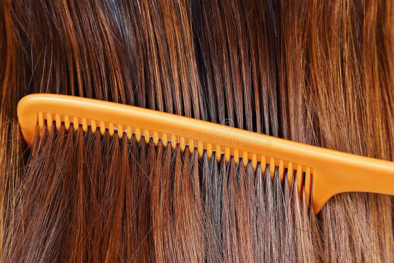 Hair Cleaning by Comb for Pattern and Background Stock Image - Image of ...