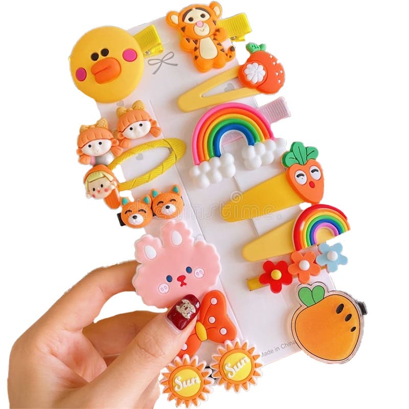 Hair Clips, Doll Hair Clips Cute Hair Clips Stock Illustration ...