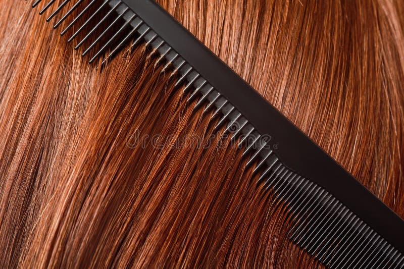 Hair close up. Hairbrush stock image. Image of texture - 194749473