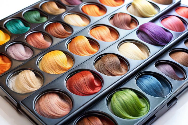Hair Colors Set. Tints. Palette Stock Illustration - Illustration of ...
