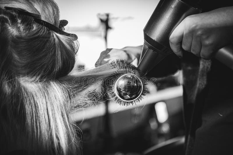 Professional Hair Stylist stock photo. Image of atelier - 233734978