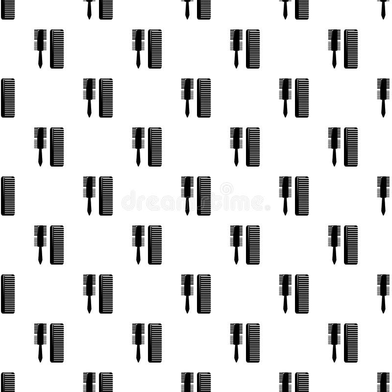 Hair Comb Pattern Vector Seamless Stock Vector - Illustration of brush ...