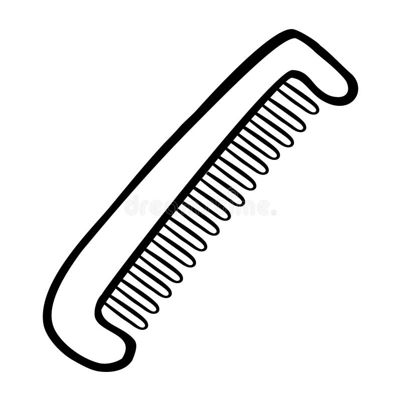 Hair Comb, Simple Vector Hand Draw Sketch Doodle Stock Vector - Illustration of treatment ...