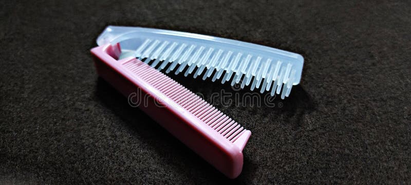 Hair Comb with Two Colors, White and Pink Stock Photo - Image of colors ...