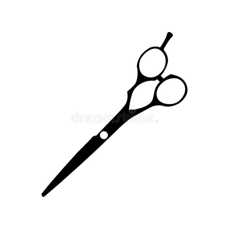 Scissors Silhouette. Black and White Icon Design Element on Isolated ...