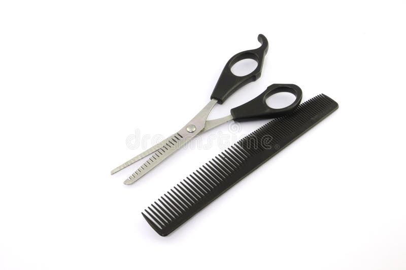 Hair Cutting Shears and Comb Stock Image - Image of metal, sharp: 25956935