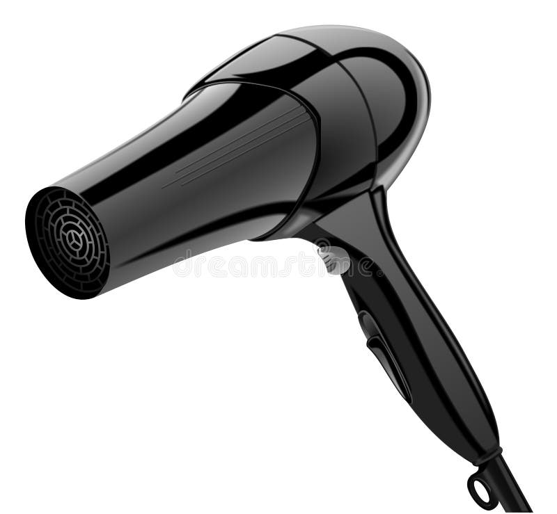 Hair dryer stock illustration. Illustration of lady, salon - 3467734