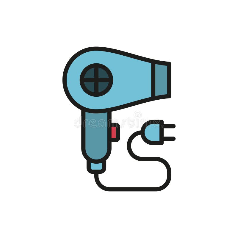 Hair Dryer Icon Vector Basic Design Simple Stock Vector - Illustration ...