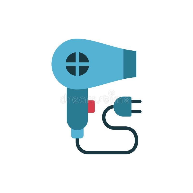 Hair Dryer Icon Vector Basic Design Simple Stock Vector - Illustration ...