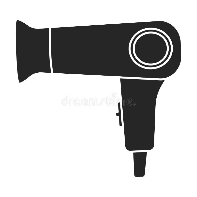 Blow Dryer Isolated Black White Stock Illustrations – 1,360 Blow Dryer ...