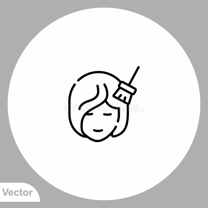 Hair Dye Vector Icon Sign Symbol Stock Illustration - Illustration of ...