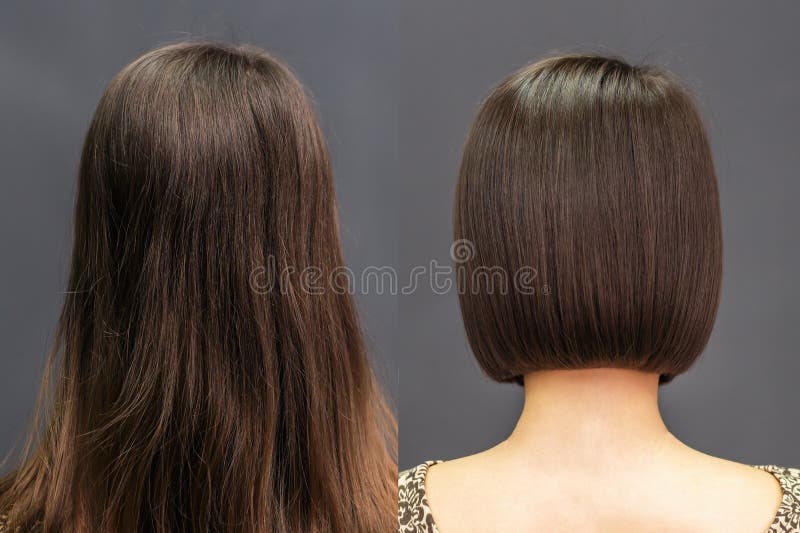 Hair before and after Haircut Stock Image - Image of bright, hair ...