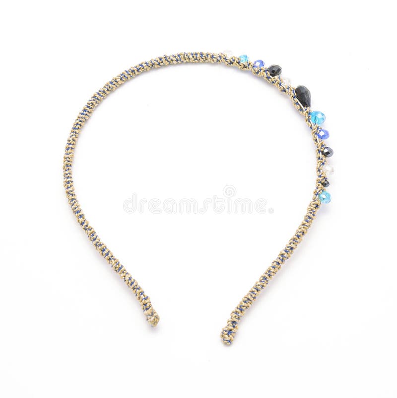 Hair Hoop with Crystal Beads Isolated on White Stock Photo - Image of ...
