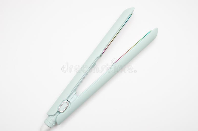 Hair Iron with Ceramic Plates on White Stock Image - Image of haircut ...