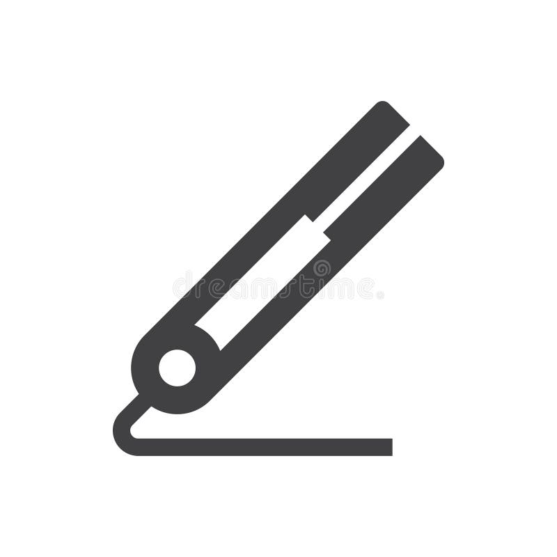 Hair Iron Icon - Hair Straightener Stock Vector - Illustration of care, hair: 377969369