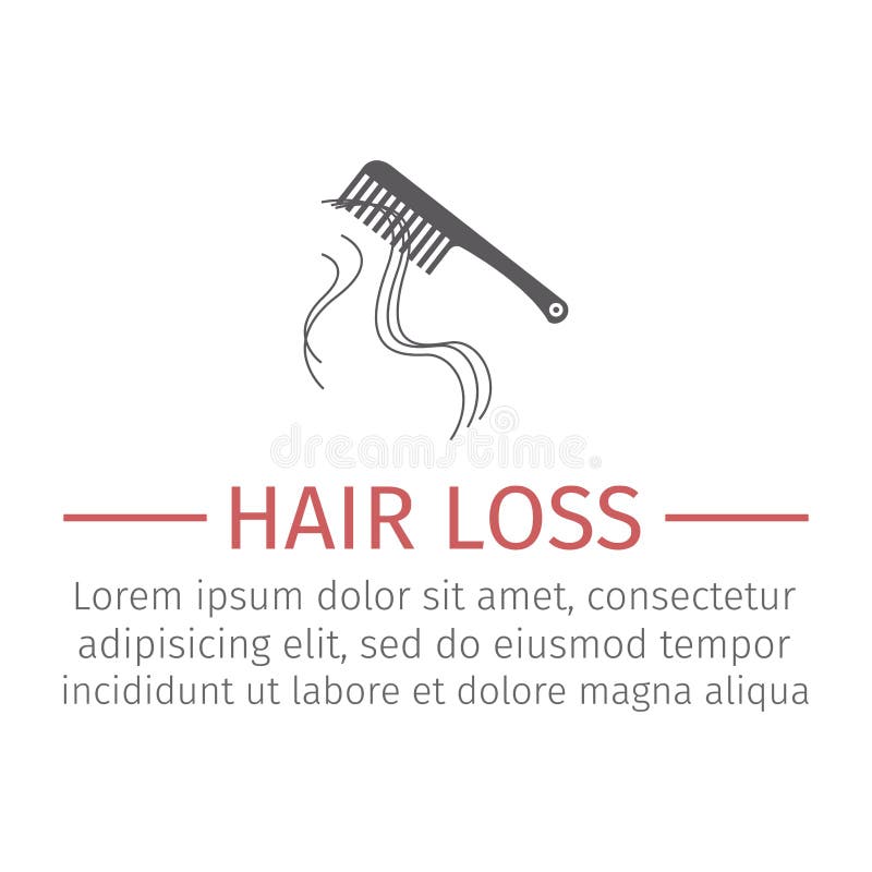 Hair Loss. Line icons set stock vector. Illustration of bald - 89377590