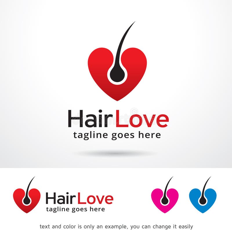 Hair Love Logo Template Design Vector Stock Vector - Illustration of ...
