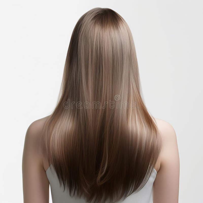 Ultra-high-definition Empty Hair Mockup Front and Back Images Stock ...