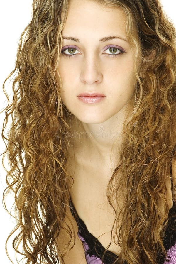 Hair Model stock photo. Image of model, curly, purple, lace - 99834