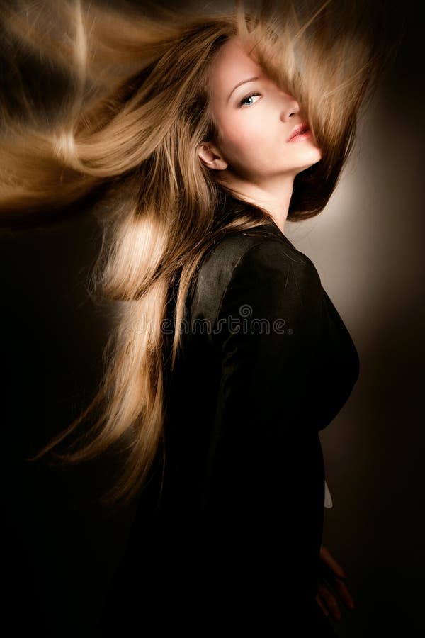 Hair in motion stock photo. Image of beauty, long, woman - 12791722
