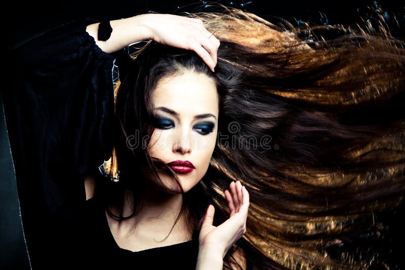 Hair in motion stock photo. Image of hair, young, face - 13292148
