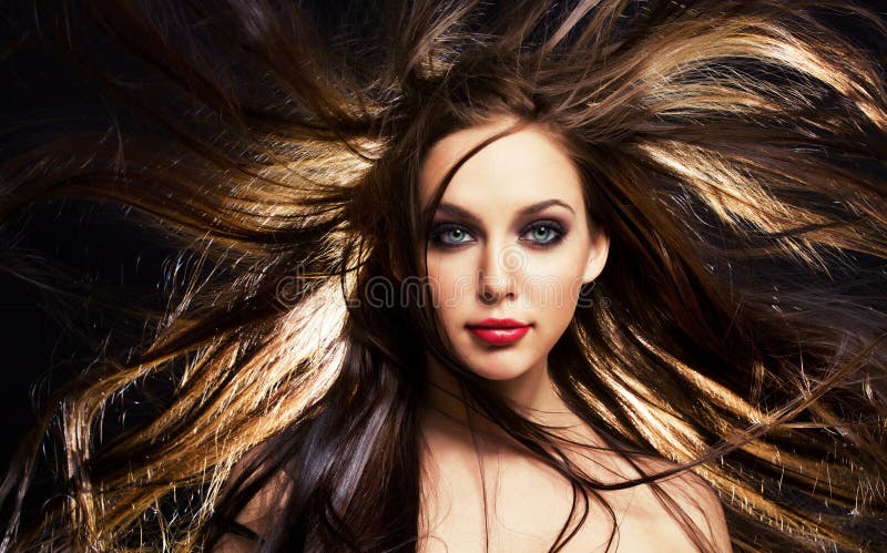 Hair in motion stock photo. Image of hairstyle, model - 16590500