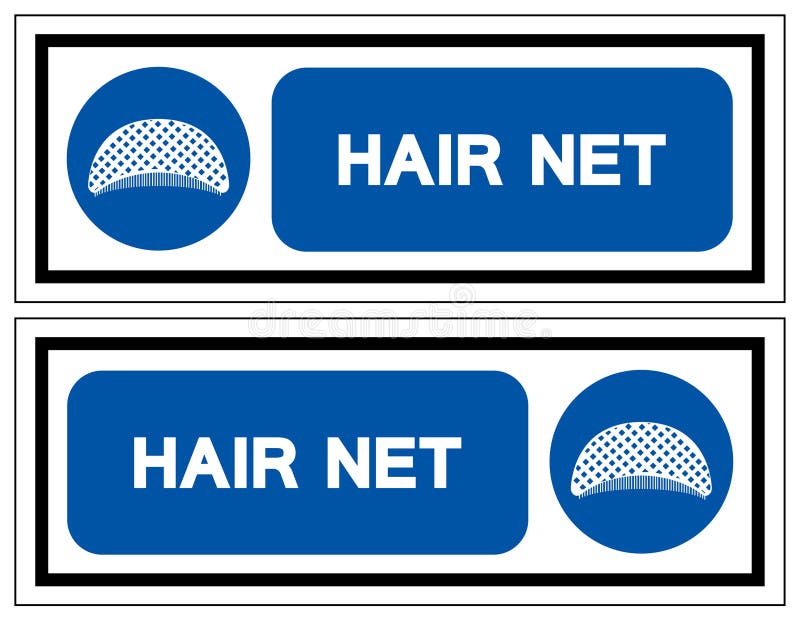 Hairnet Required Symbol Sign ,Vector Illustration, Isolate on White ...