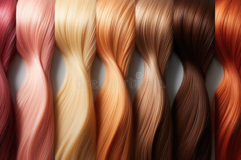Hair Palette, a Variety of Colors for Dyeing. Stock Photo - Image of ...