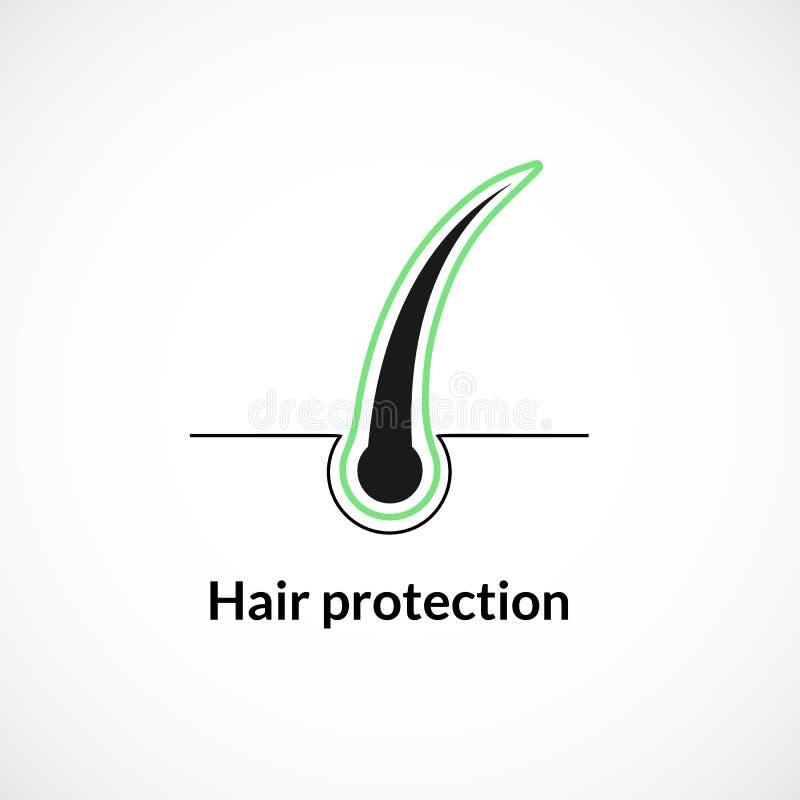 Hair protection icon stock vector. Illustration of human - 106433650