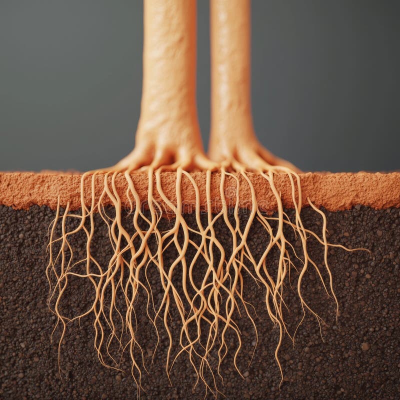 Hair Root Structure with Highlighting and Growth Focus Stock ...