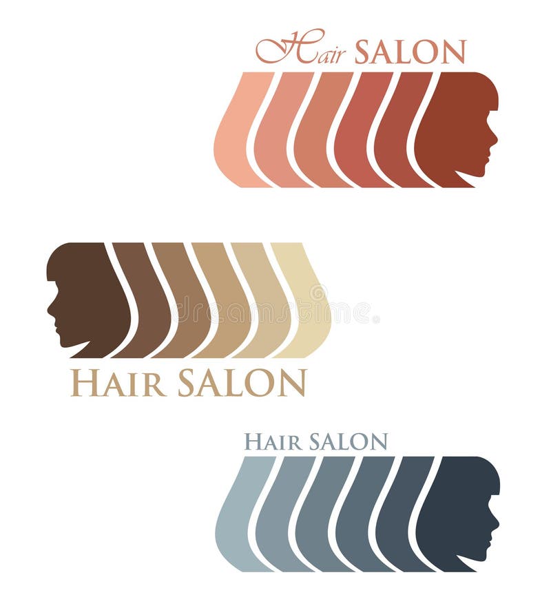 Vector Logo Set for Beauty Salon, Hair Salon, Cosmetic Stock Vector ...