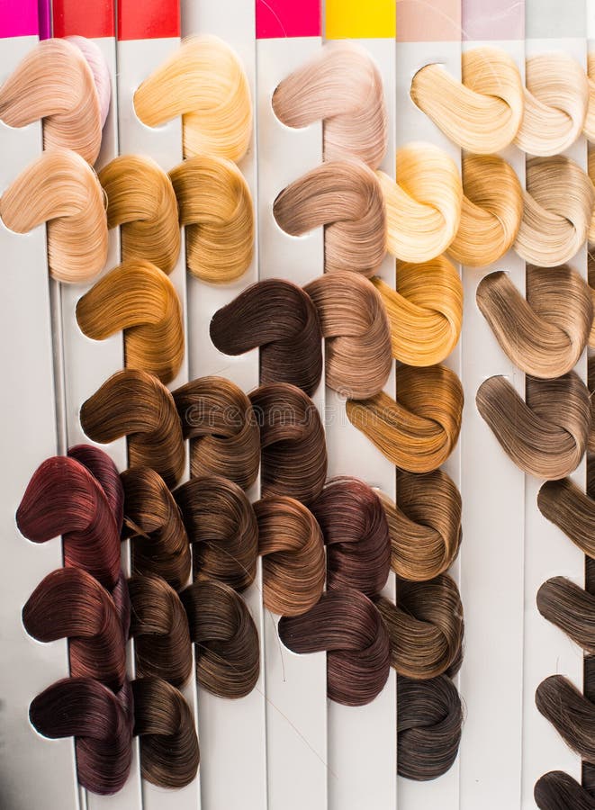 Hair Samples of Different Colors Stock Image - Image of category ...