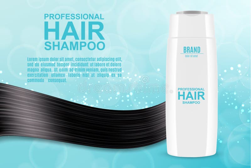 Hair Shampoo Cosmetic Bottle Stock Vector - Illustration of banner ...