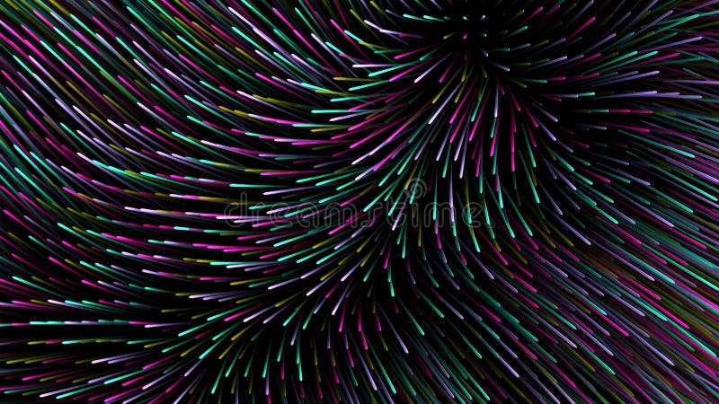 Hair Simulation. Live Curls Underwater Like Fur or Multi-colored ...