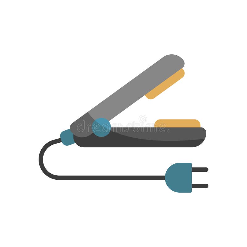 Hair Straightener Icon Vector Basic Design Simple and Modern Stock Illustration - Illustration ...