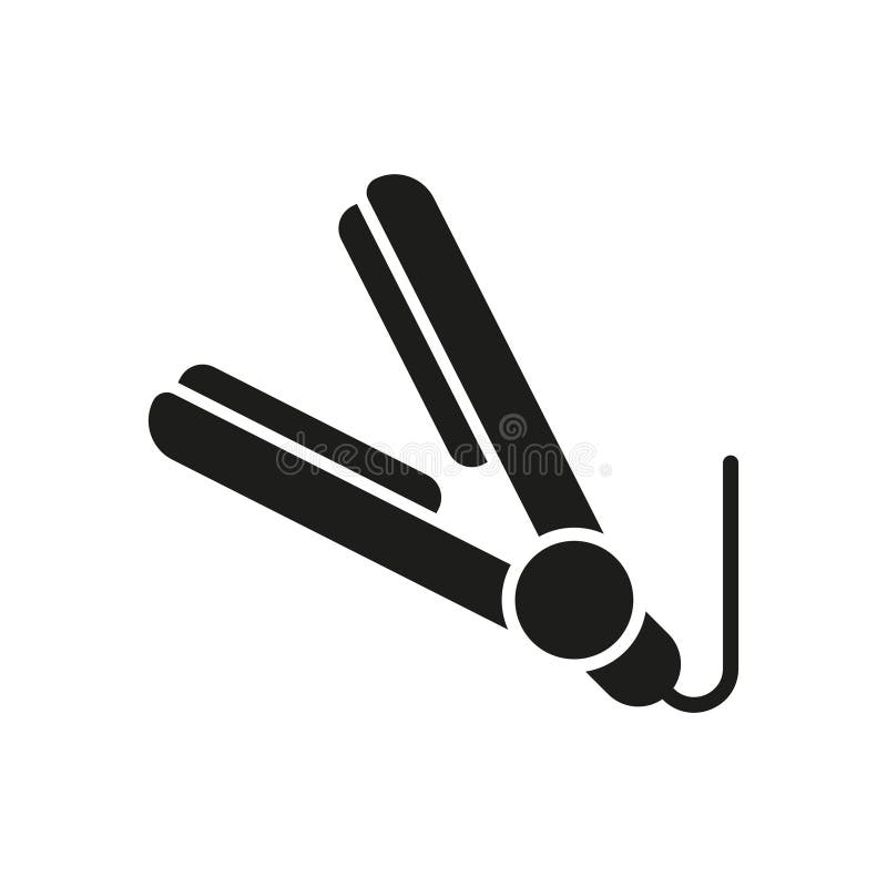 Hair Straightener Icon Vector Basic Design Simple and Modern Stock Illustration - Illustration ...