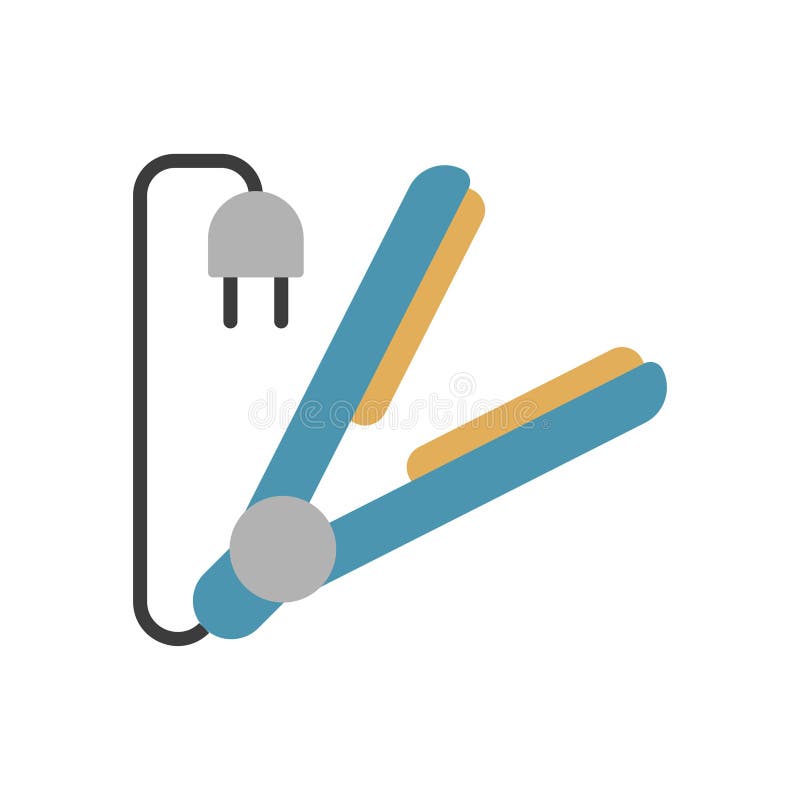 Hair Straightener Icon Vector Basic Design Simple and Modern Stock Illustration - Illustration ...