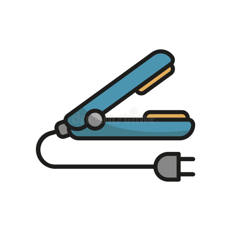 Hair Straightener Icon Vector Basic Design Simple and Modern Stock Vector - Illustration of icon ...