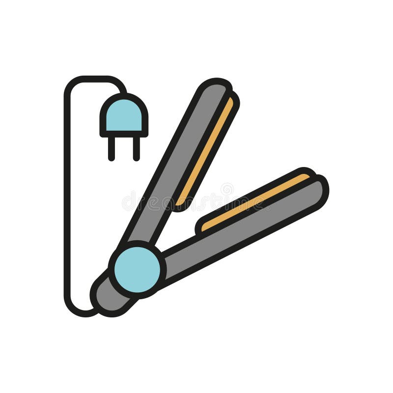 Hair Straightener Icon Vector Basic Design Simple and Modern Stock Vector - Illustration of ...