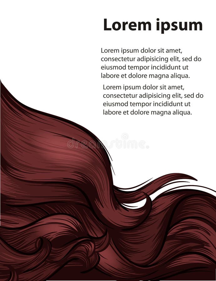 Hair Style and Hair Care Design Template Stock Vector - Illustration of ...