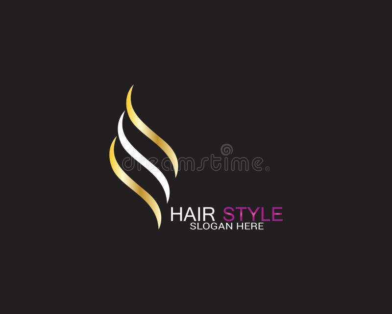 Hair Style Icon Logo Template Stock Vector - Illustration of silhouette ...