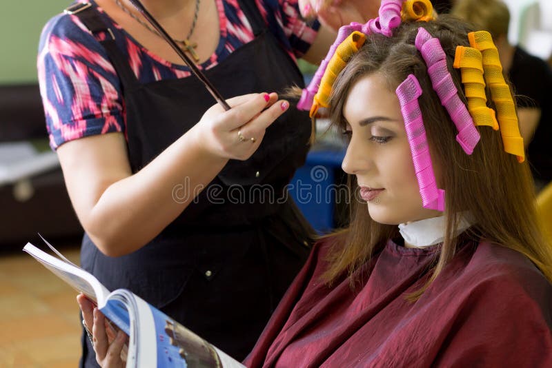 Hair style making stock image. Image of color, making - 75140557