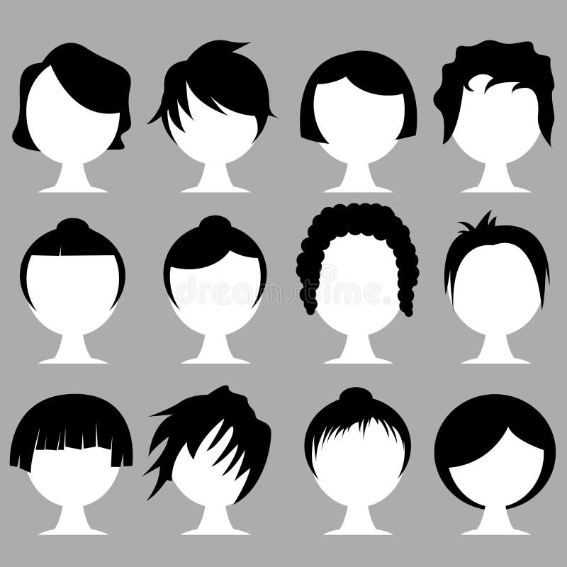 Hair design set vector stock vector. Illustration of human - 8209227