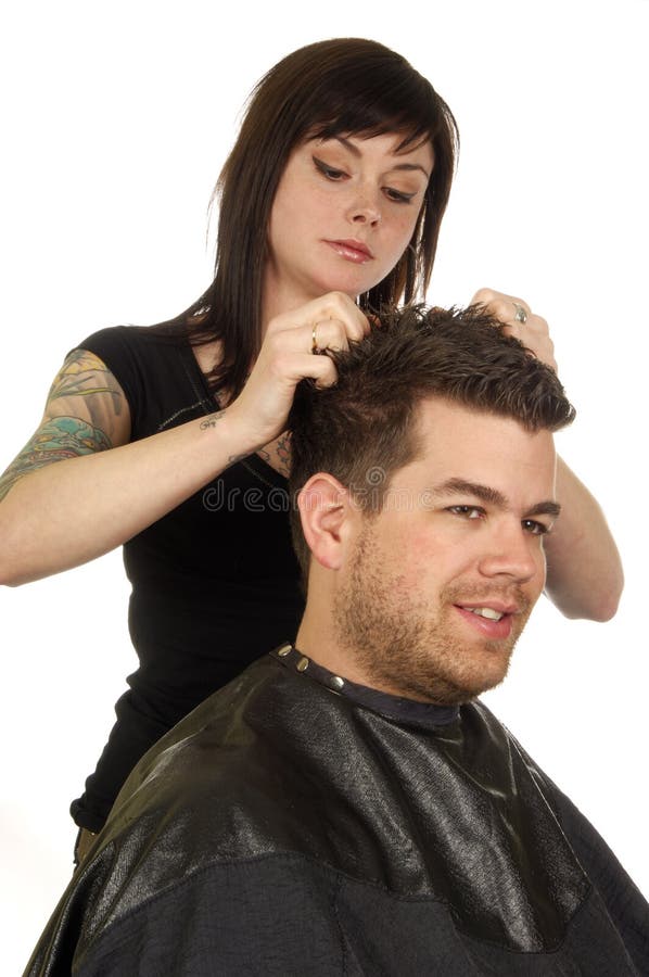 Hair Styling at Beauty Salon Stock Photo - Image of attractive ...