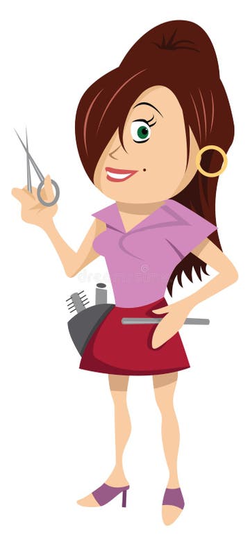 Cartoon Hair Stylist Stock Illustrations – 5,355 Cartoon Hair Stylist ...