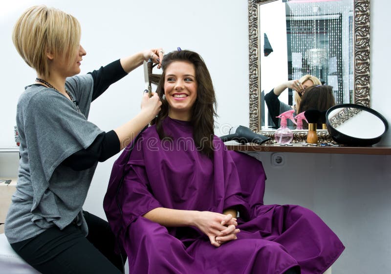 Hair stylist at work stock photo. Image of haircut, care - 13174666