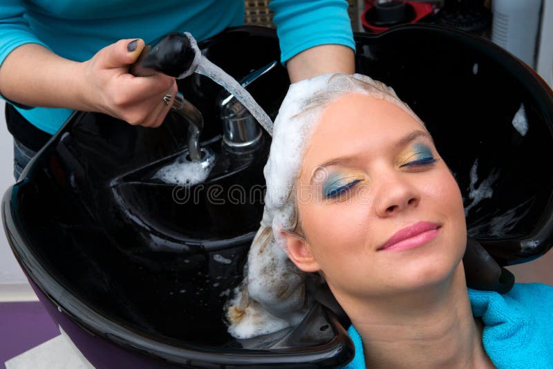 164 Woman Washing Hair Salon Pool Stock Photos - Free & Royalty-Free ...